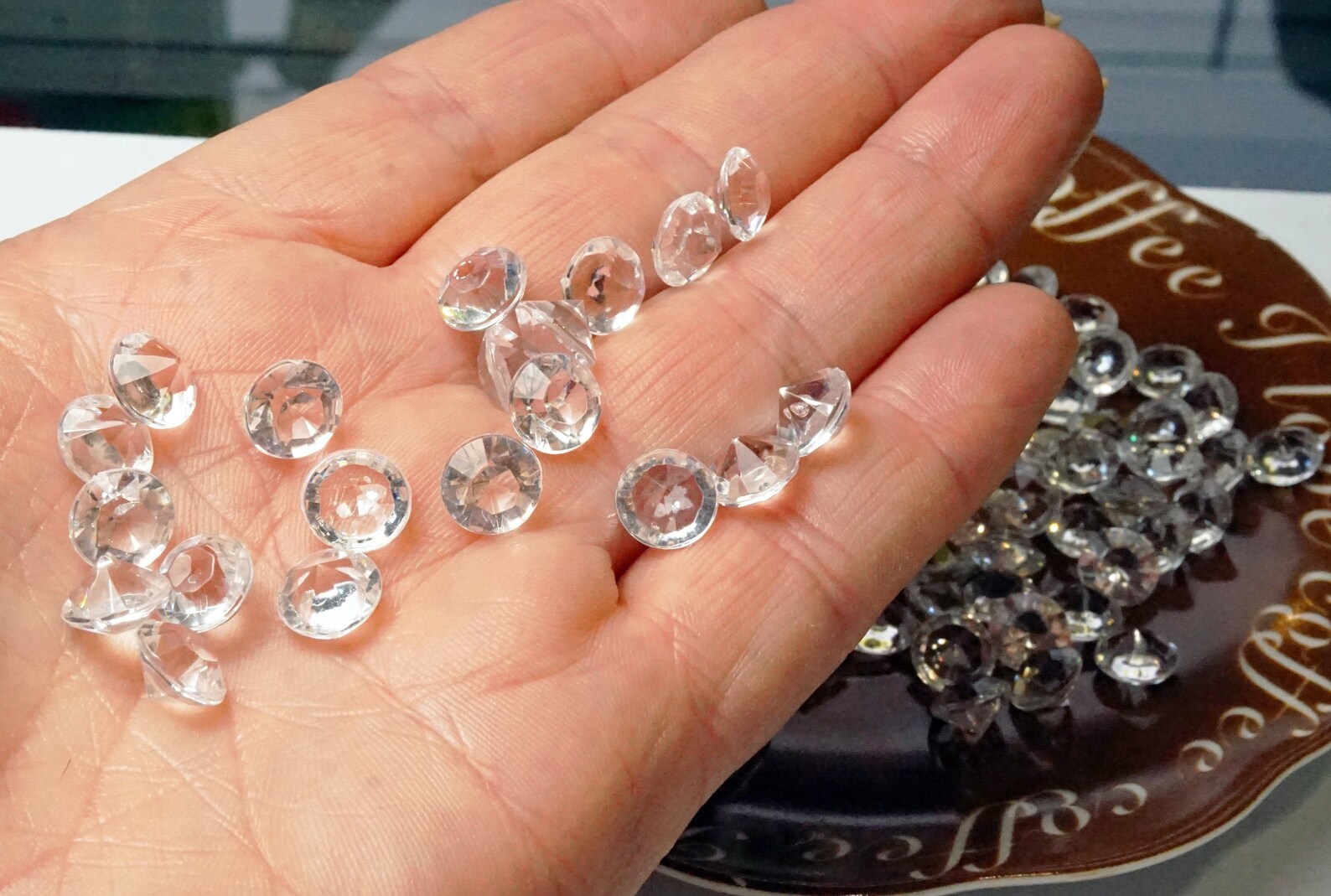 CLEAR DIAMONDS For SLIME Crystal Diamond Cabochons 50 Acrylic | Etsy