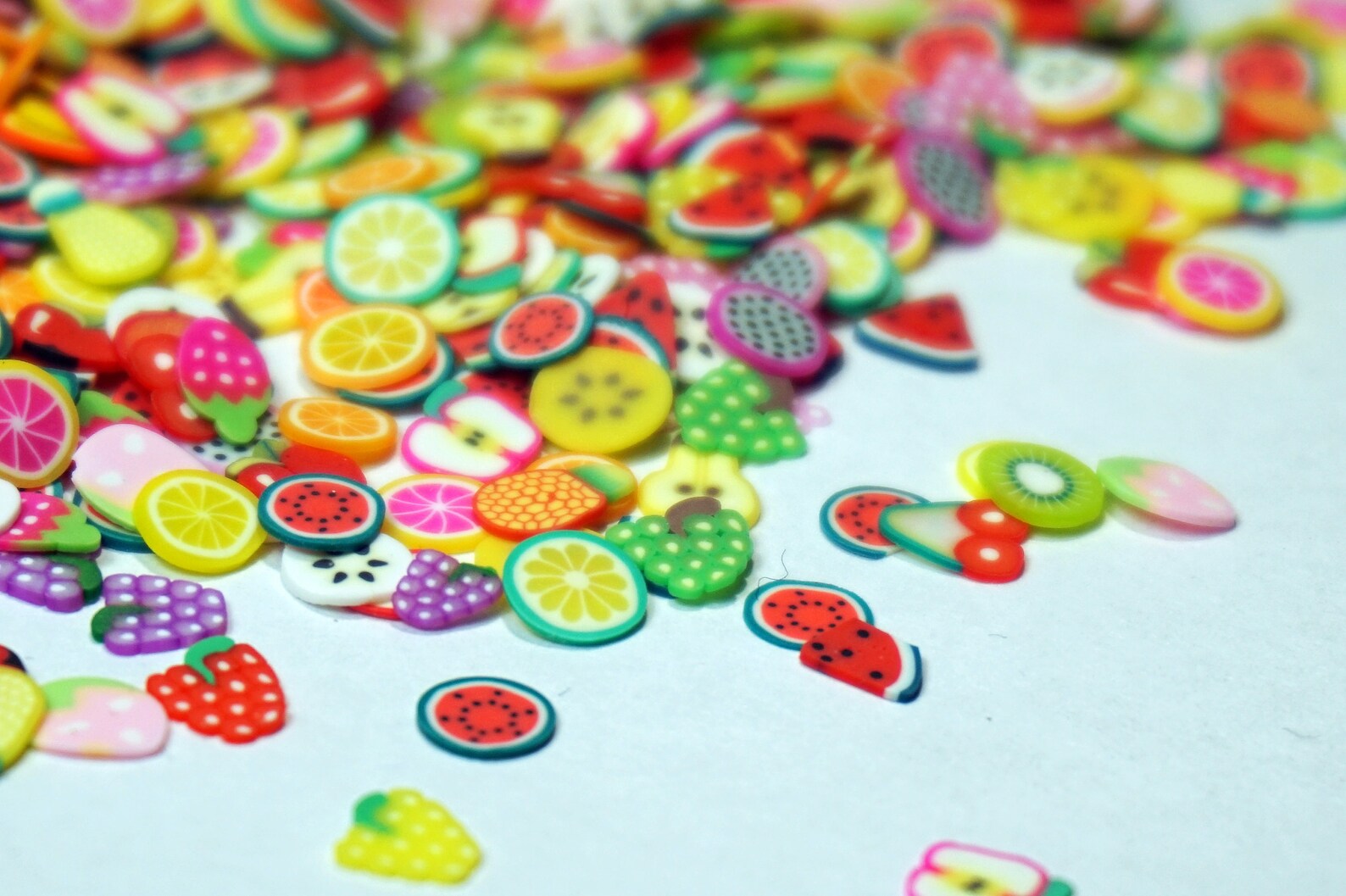 1000 FIMO FRUITS 3D NAIL Art Nail Fimo Slices Fruit Pieces For | Etsy