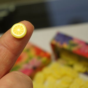 CITRUS LEMON FIMO Slices for Craft in Gift Box Polymer Clay | Etsy