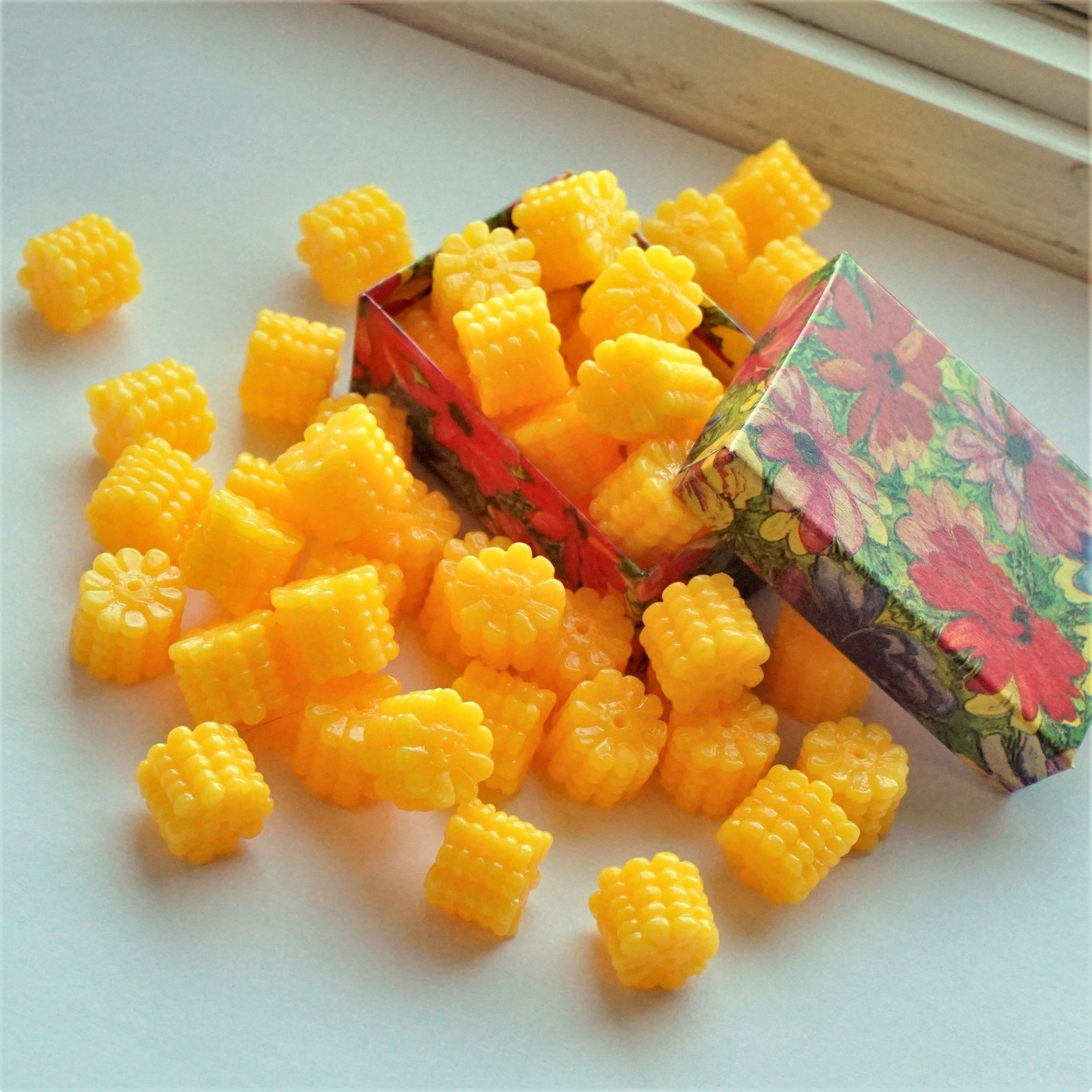 SOFT Resin CORN DIY Corn Cabochons Halloween Craft Yellow - Etsy