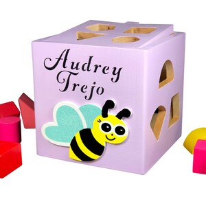 Personalized Baby Toys, Shape Sorting Box, Educational Toys, Wooden ...