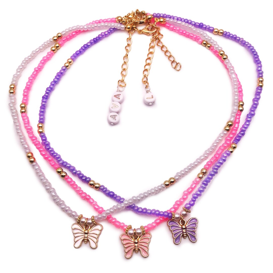 Butterfly Necklace for Little Girls, Spring Easter Necklace for Girls ...