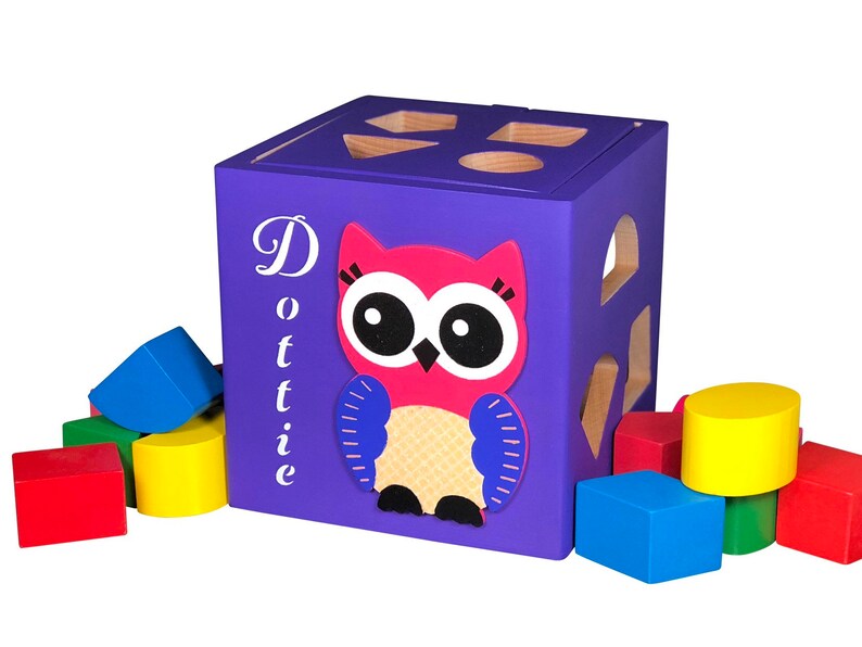 Personalized organic shape sorter puzzle natural wood baby | Etsy