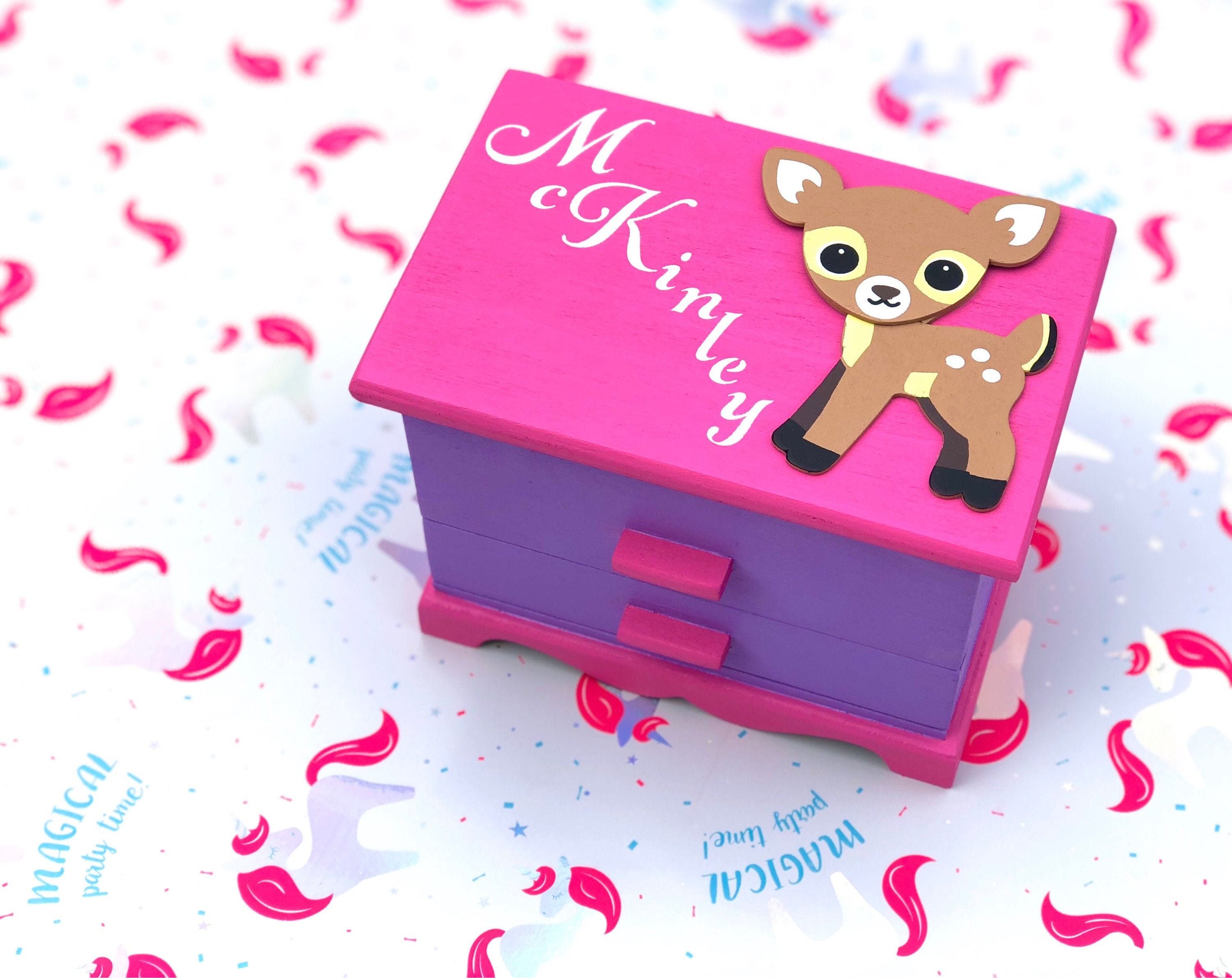 Girls jewelry box personalized jewelry box custom box for | Etsy