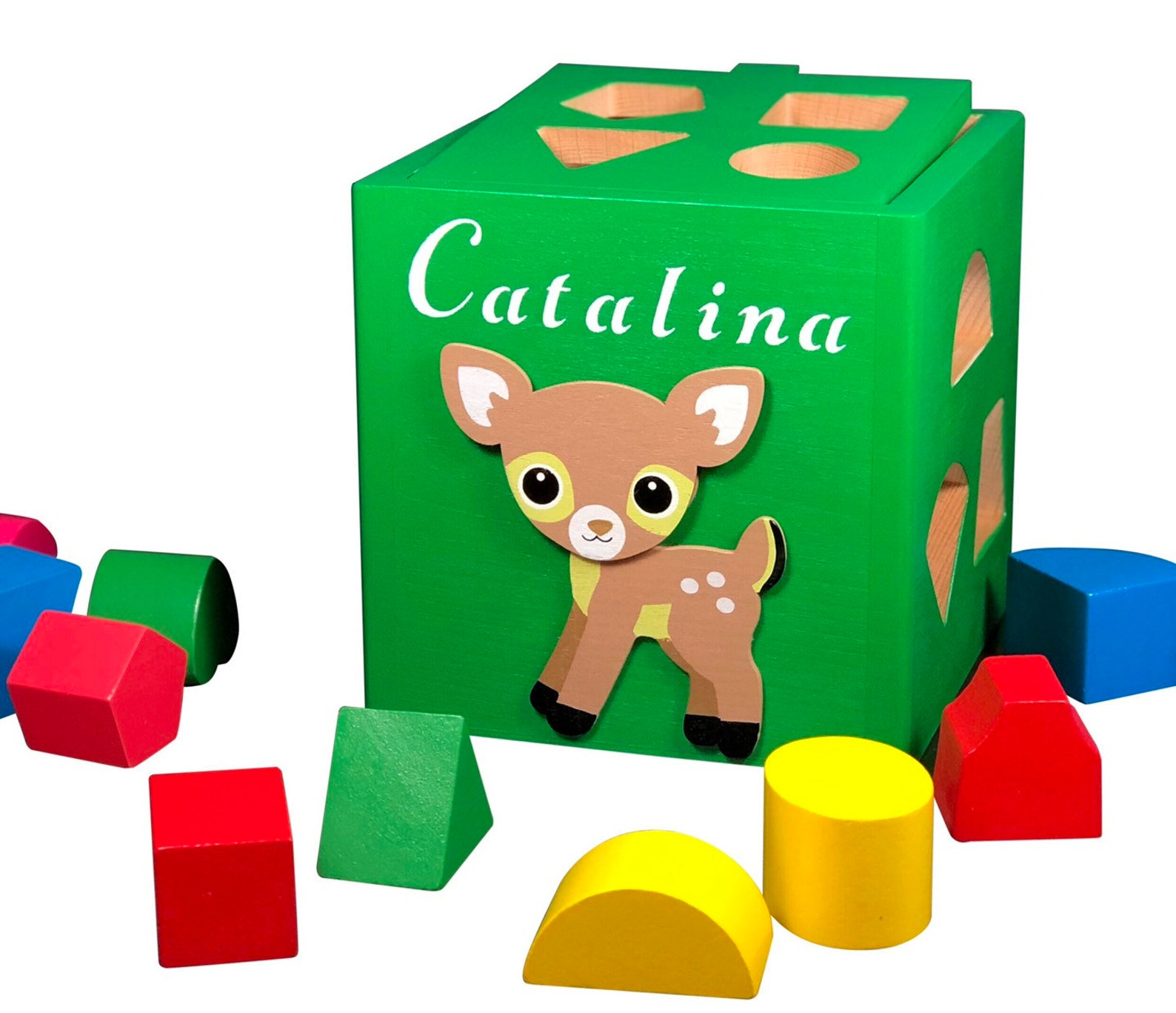 Personalized Baby Toys, Shape Sorting Box, Educational Toys, Wooden ...