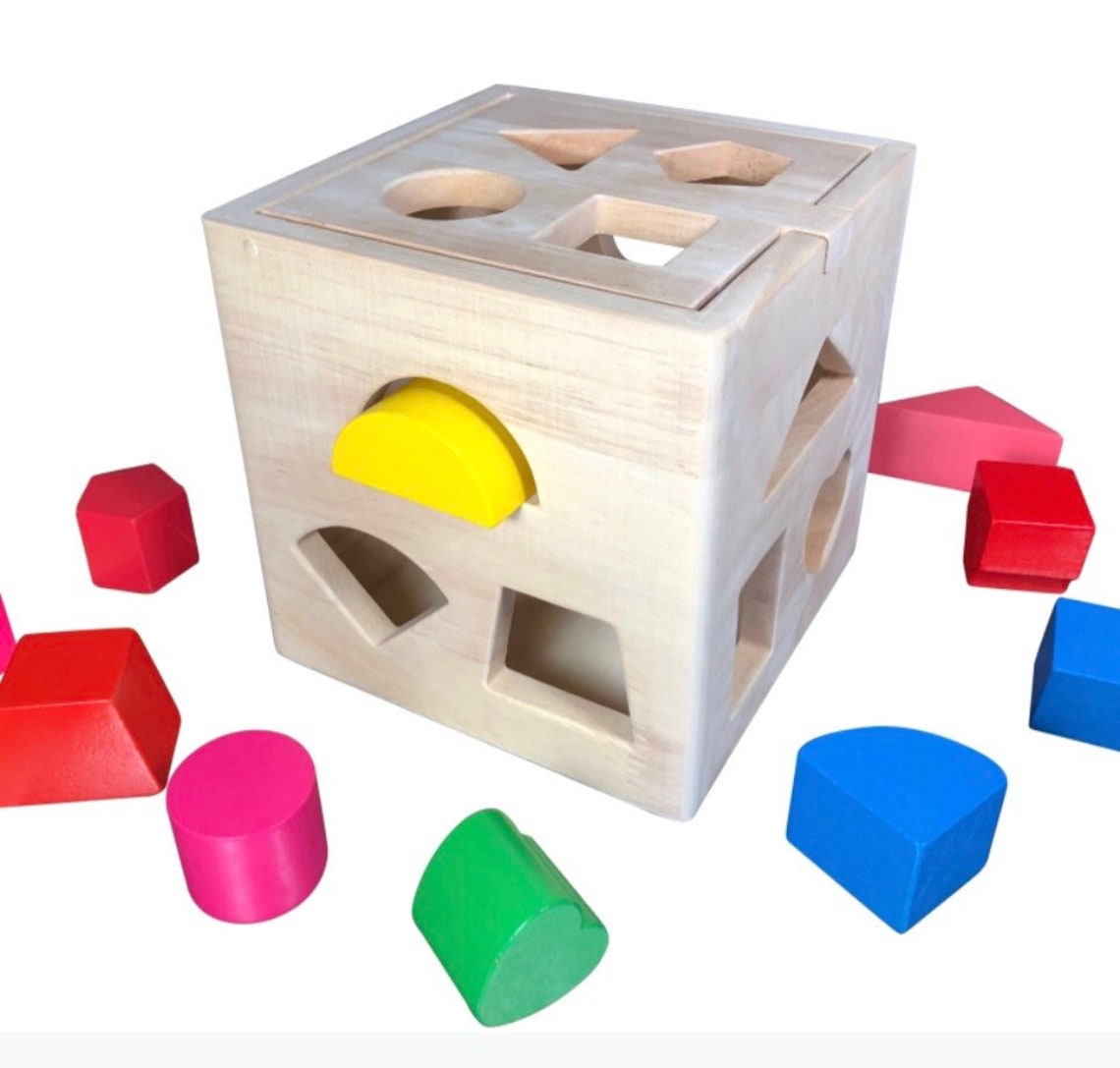 Shape Sorter Toy Shape Sorter Shape Sorter Montessori Shape - Etsy