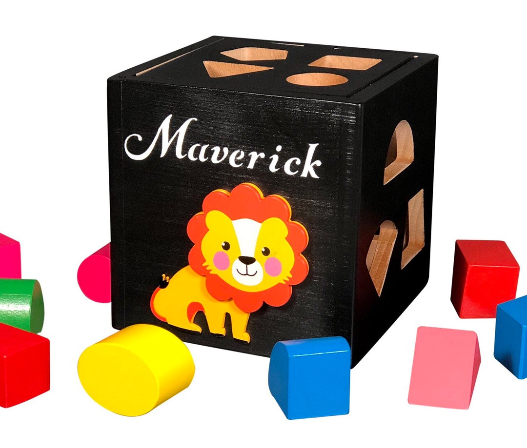Personalized Baby Toys, Shape Sorting Box, Educational Toys, Wooden ...