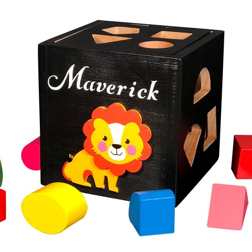 Personalized Baby Toys Shape Sorting Box Educational Toys | Etsy