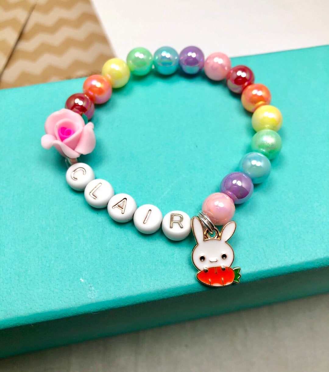 Easter Basket Stuffers Girl, Easter Bunny Bracelet, Bunny Charm Toddler ...