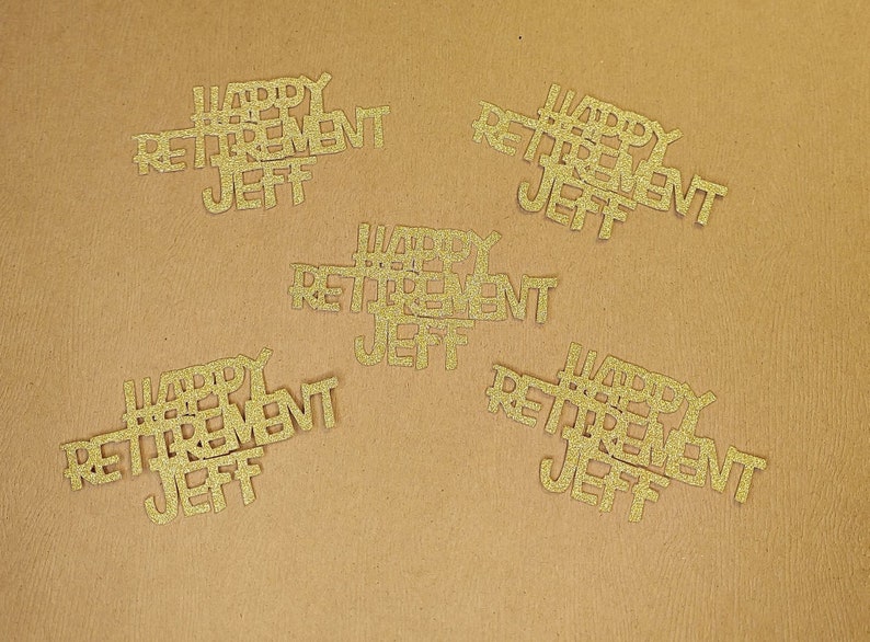 50 Ct Happy Retirement WITH NAME Confetti / Retirement Party - Etsy