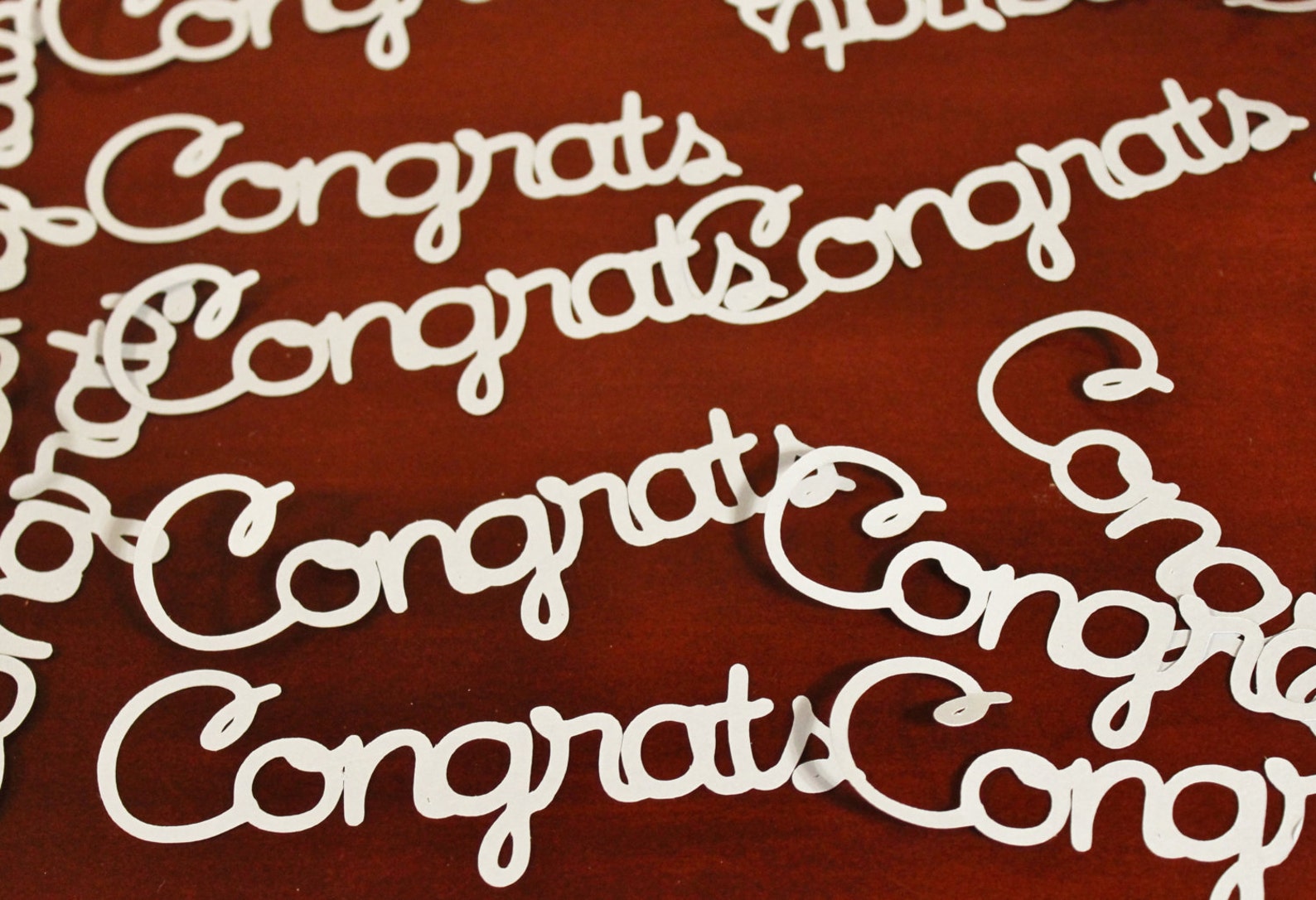 Cursive Congrats Confetti Set of | Etsy