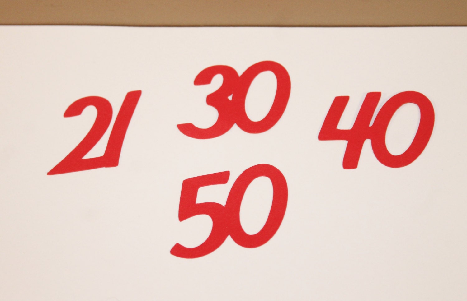 Customizable Double-digit Number Confetti- 50 Pieces-any Number-any ...