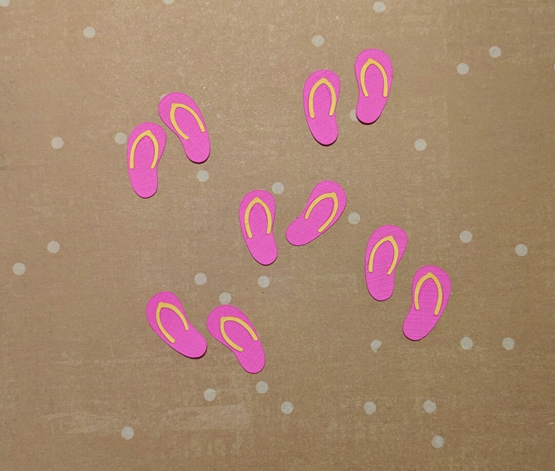 Customizable Flip Flop Confetti- Set of 50- Flip Flop Fun in the Sun ...