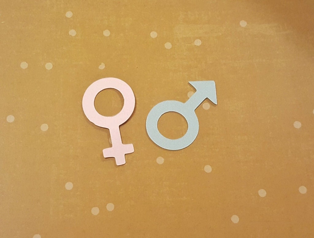Gender Symbol Confetti / Gender Reveal Decor / Gender Reveal | Etsy