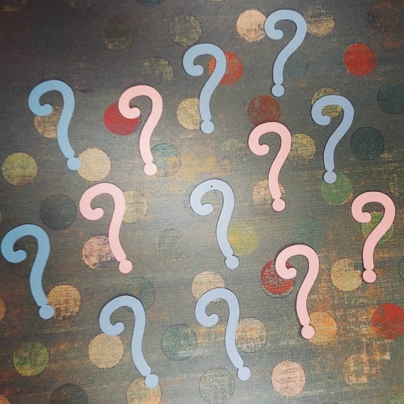 Question Mark Confetti / Baby Shower Decor / Gender Reveal | Etsy
