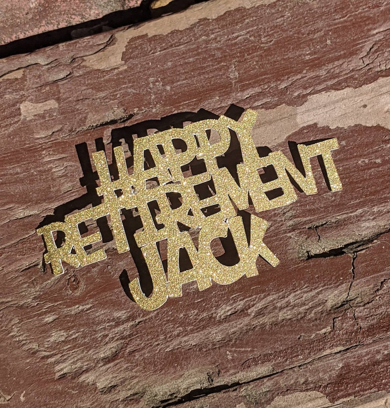 50 Ct Happy Retirement WITH NAME Confetti / Retirement Party - Etsy