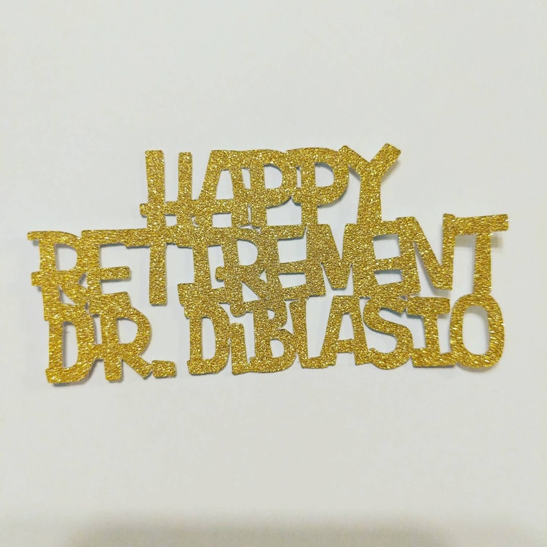 50 Ct Happy Retirement WITH NAME Confetti / Retirement Party - Etsy