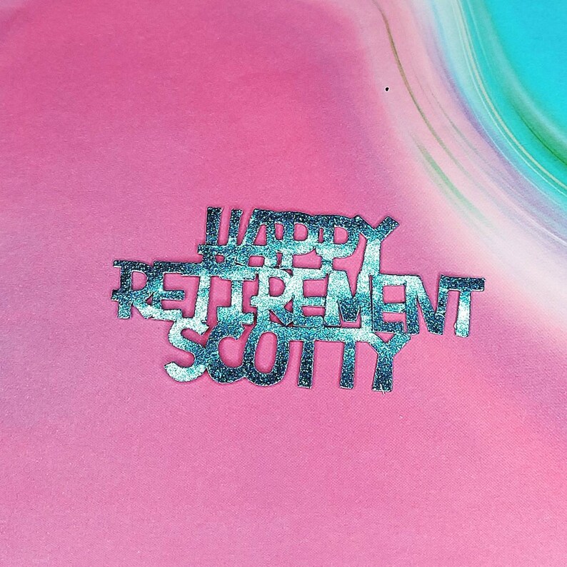 50 Ct Happy Retirement WITH NAME Confetti / Retirement Party - Etsy