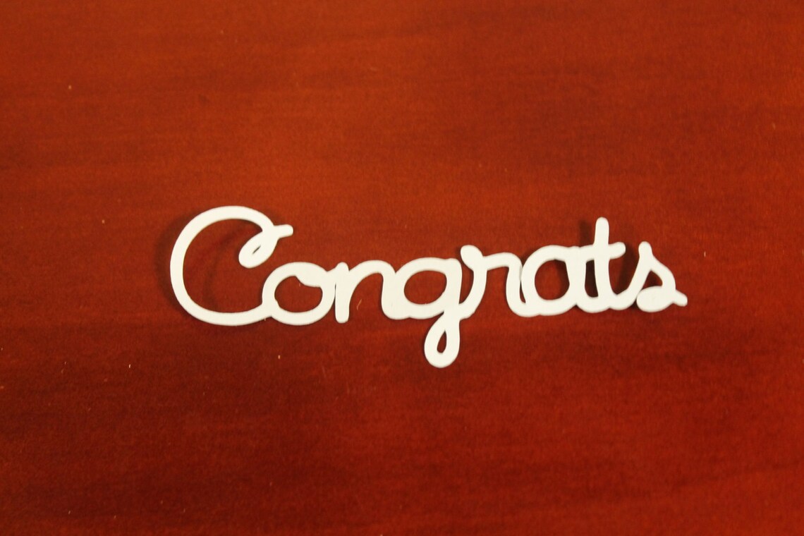 Cursive Congrats Confetti Set of | Etsy