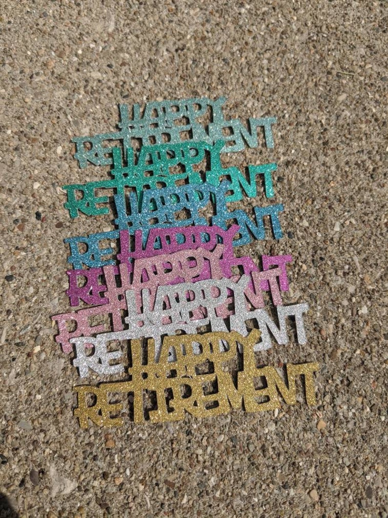 50 Ct Happy Retirement Confetti / Retirement Party Decorations ...