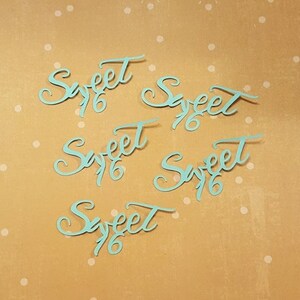 Customizable Sweet 16 Confetti- Set of 50-script Font - Etsy