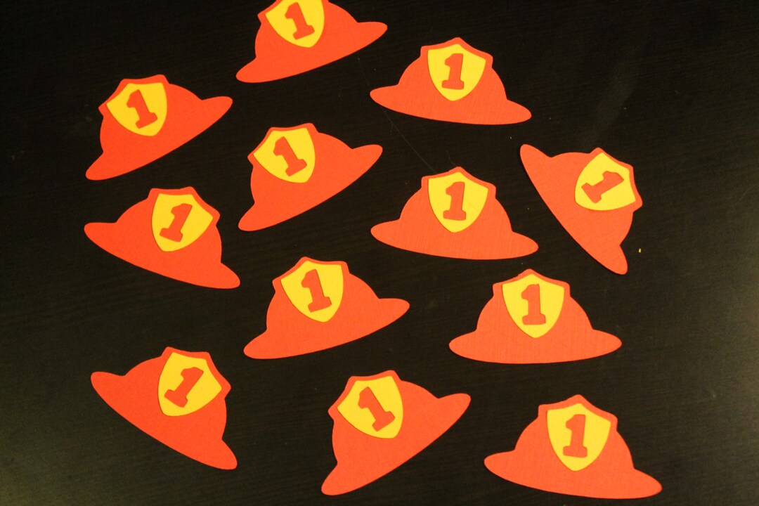 Customizable Fireman Hat Confetti-set of 50-birthday Party-retirement ...