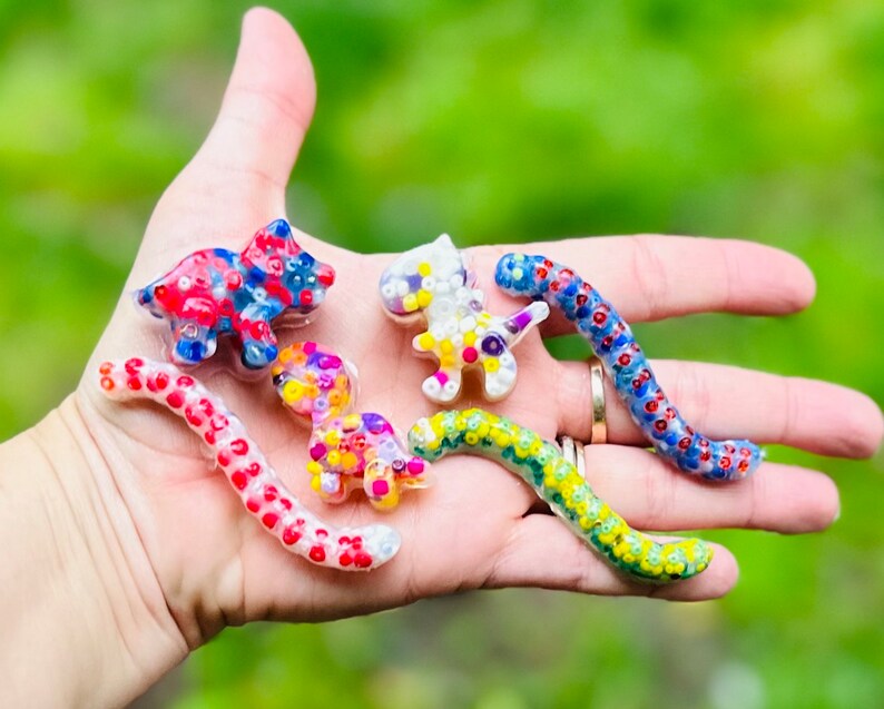 6 Mini Bead Picking Silicone Pads, Anxiety Relief, Skin Picking Fidget ...