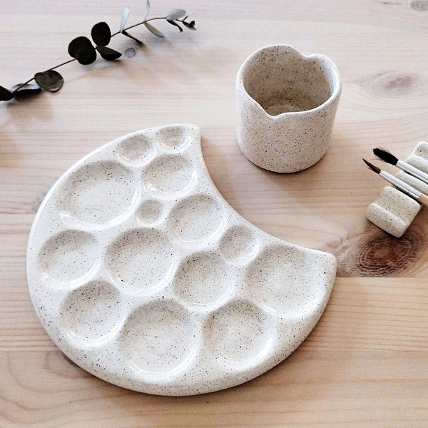 Ceramic Paint Palette Set - Etsy