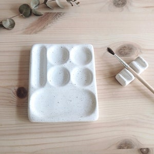 Ceramic Paint Palette Set Handmade Speckled Watercolor - Etsy