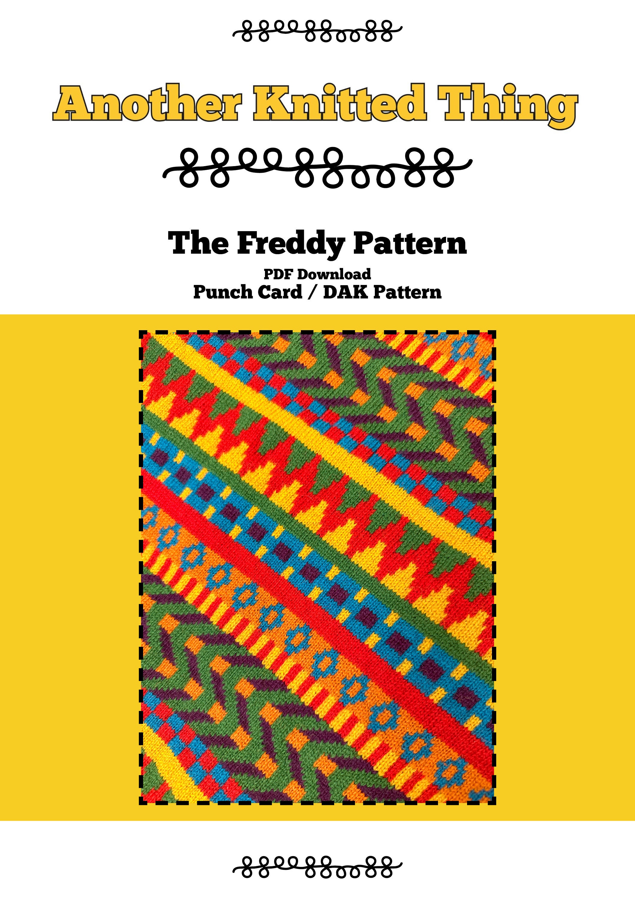 Freddy Pattern for Punch Card Knitting or DAK Machine Knitting Pattern ...