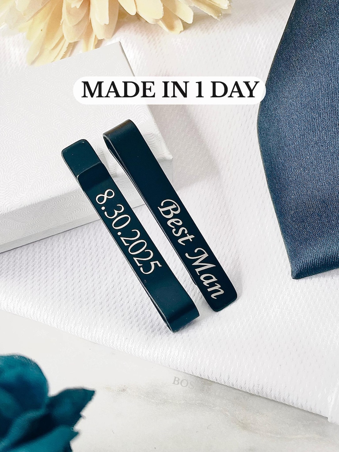 Personalized Tie Bars - Groomsmen Tie Clips - Wedding Tie Bars - Custom ...