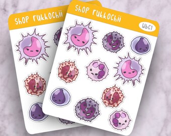 Cute Hematopoiesis Sticker Sheet Blood Cells Immune Hematology ...