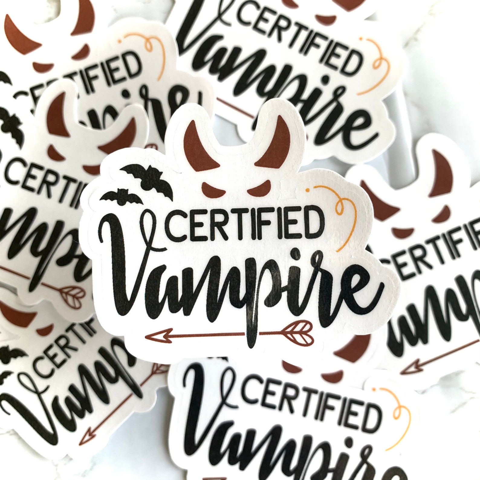 Certified Vampire Diecut Sticker - Etsy