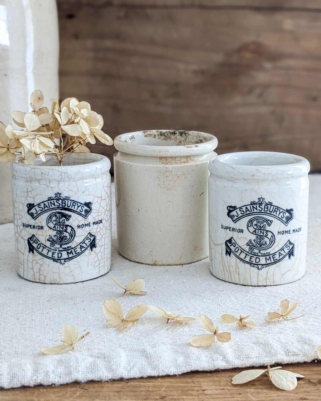 Antique English Pots; Advertising Pots; Meat Paste Pot; English ...