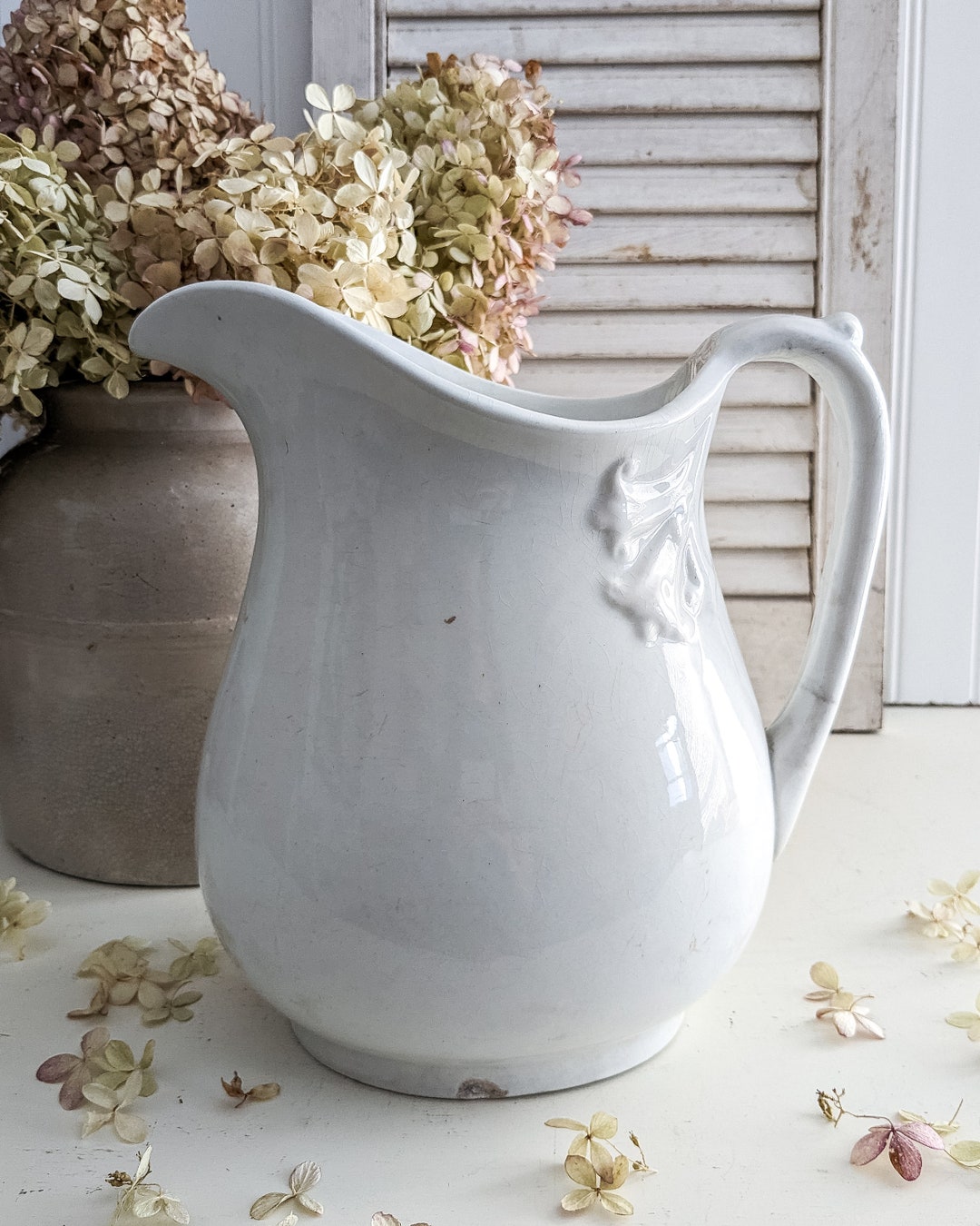 Antique Ironstone Pitcher 9 Pitcher Bellflower Ironstone American ...
