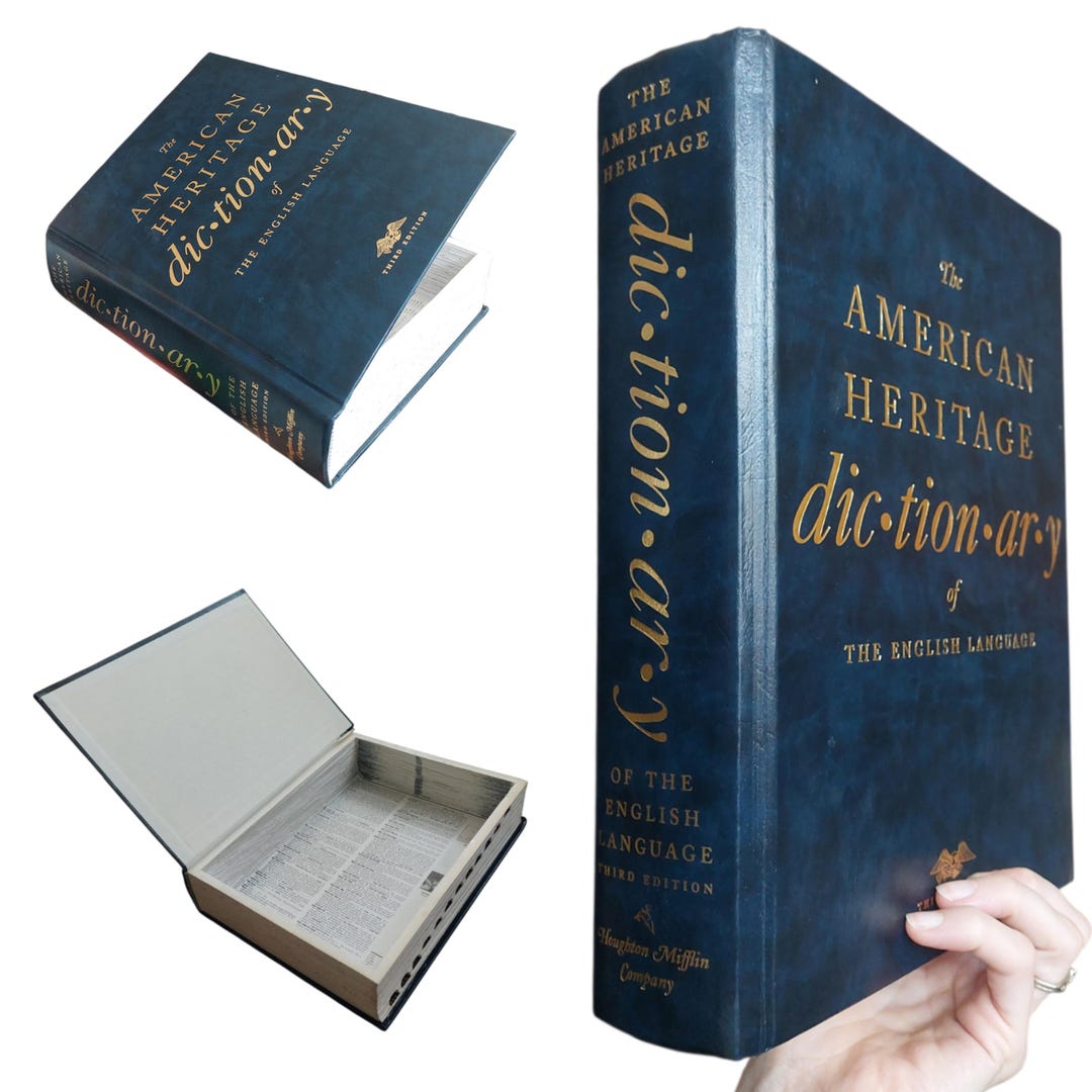 IMPERFECT Extra Large Deep Hollow Book Safe Fake Dictionary | Hollowed ...