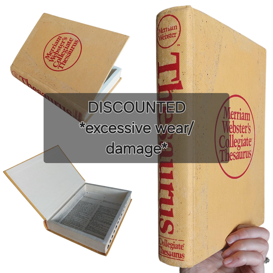 DISCOUNTED Webster's Thesaurus Large Hollow Book Safe | Hollowed Out ...