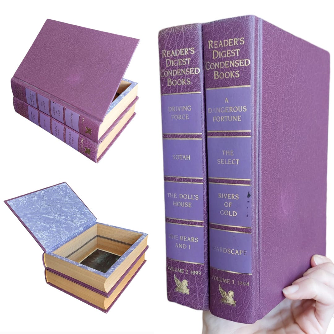Imperfect Double Stacked Deep Hollow Book Safe | Book Safe | Hollowed ...