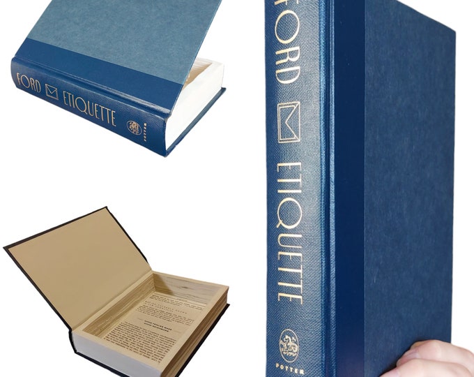 Vintage Etiquette Hollow Book Safe Hollowed Out Book Book Box Secret ...