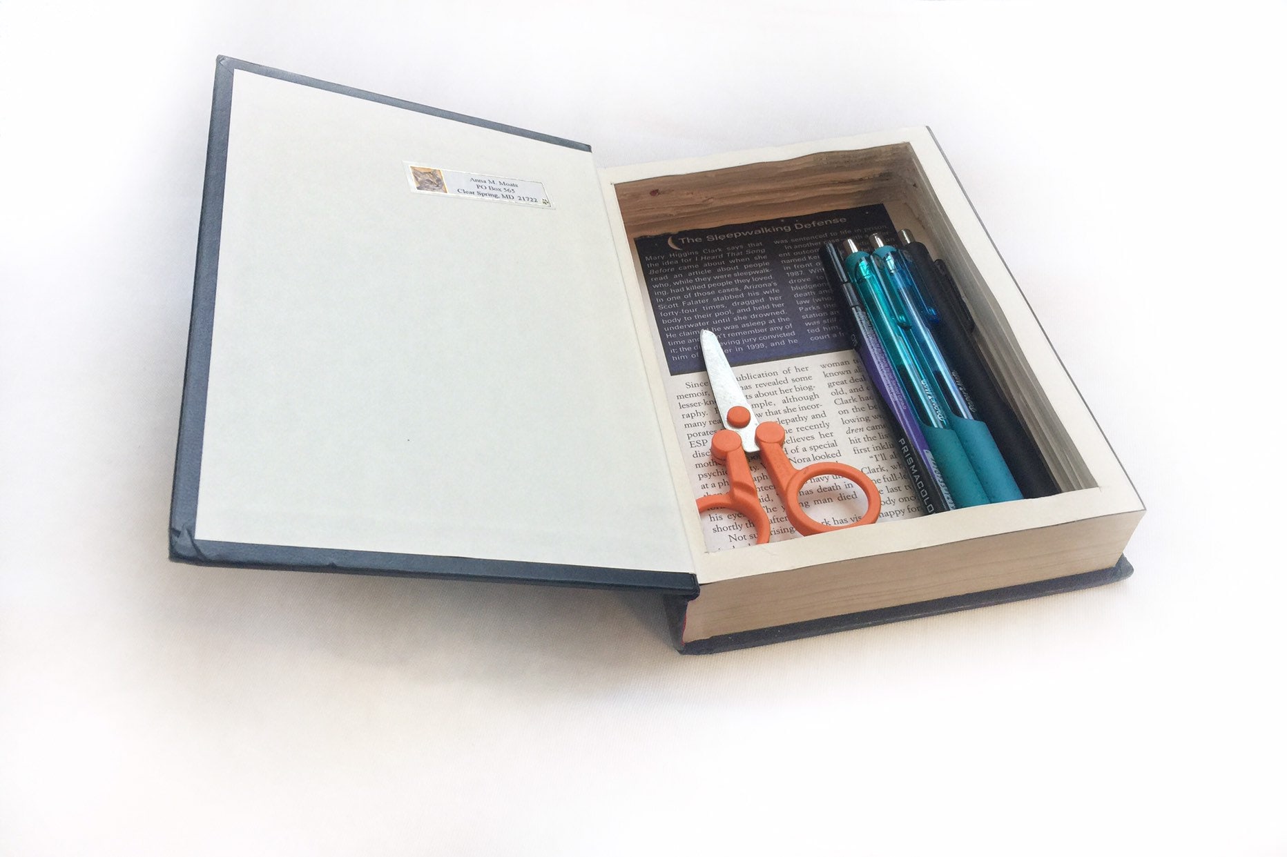 Black Hollow Book Safe Book Safe Hollowed Out Book Book - Etsy