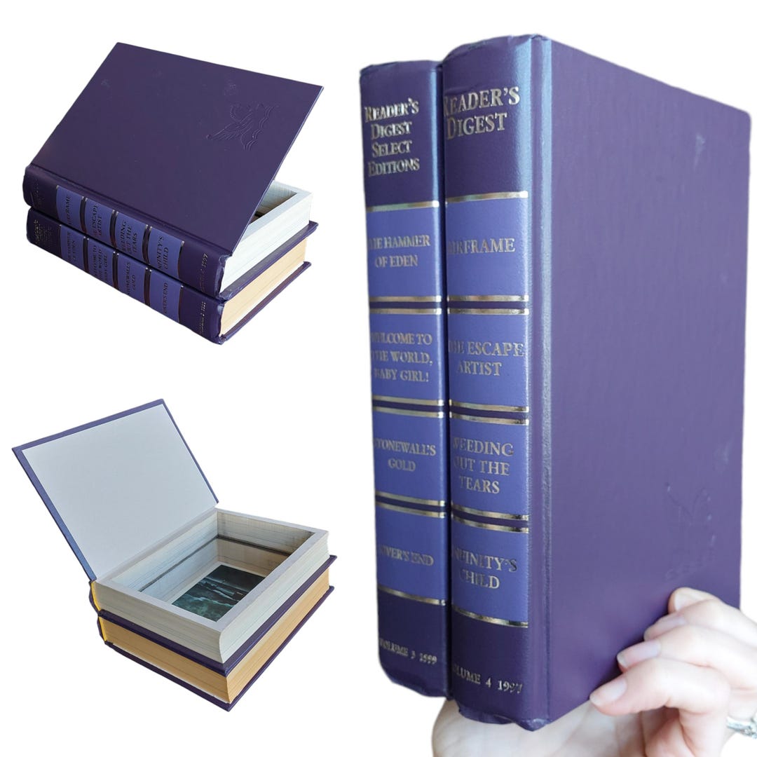 Imperfect Double Stacked Deep Hollow Book Safe | Book Safe | Hollowed ...