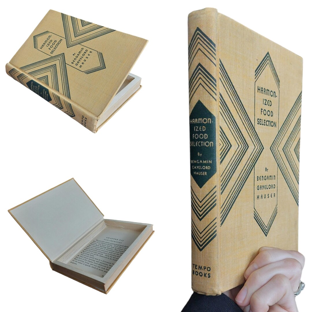 Vintage Harmonized Food Hollow Book Safe | Hollowed Out Book Box ...