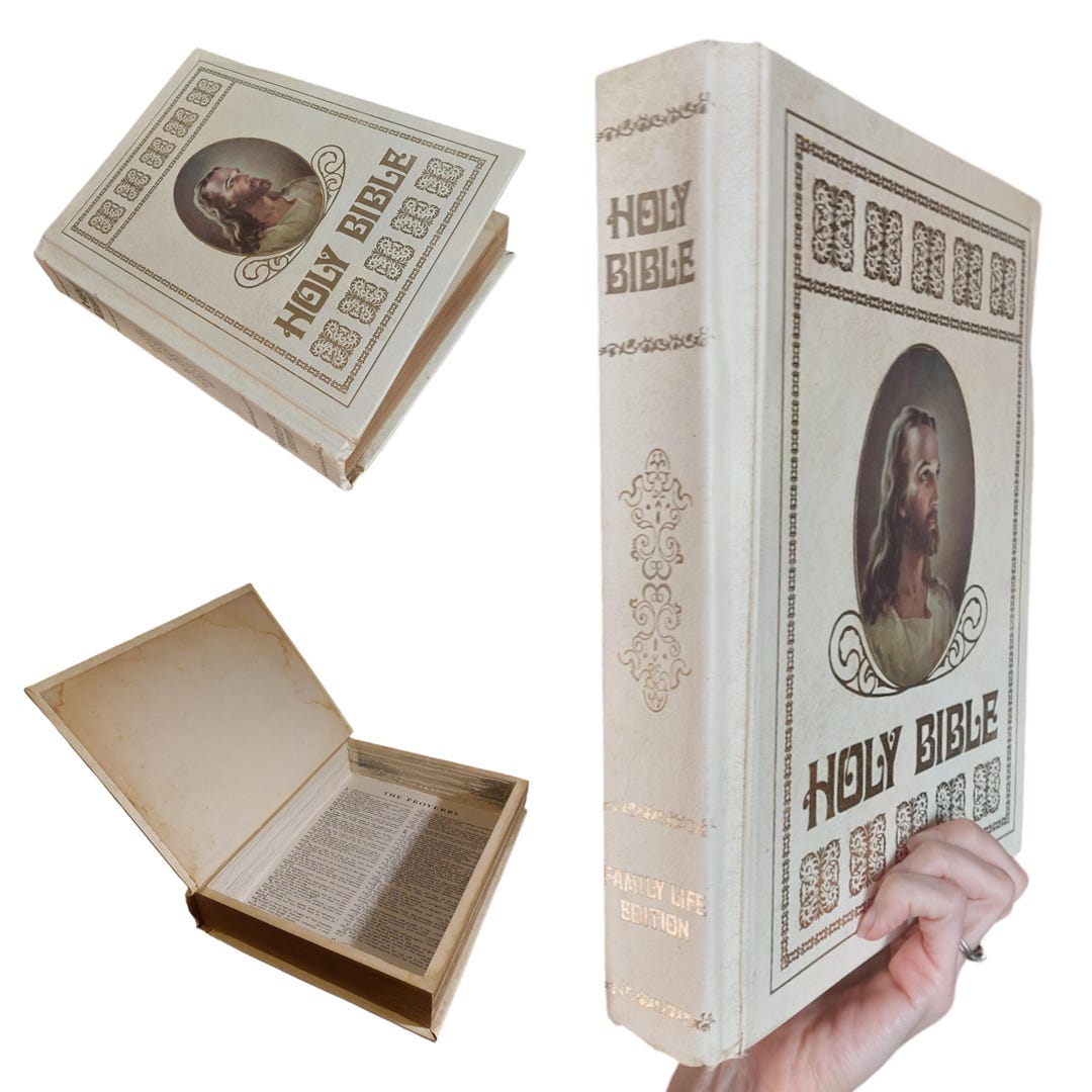 Holy Bible Extra Large Deep Hollow Book Safe | Fake Book | Hollowed Out ...