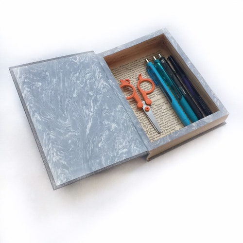 Purple Hollow Book Safe Hollowed Out Book Book Box - Etsy