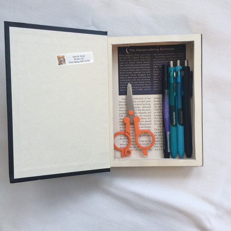 Black Hollow Book Safe Book Safe Hollowed Out Book Book - Etsy