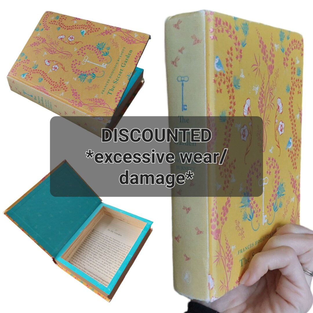 DISCOUNTED Secret Garden Hollow Book Safe Book Safe Hollowed Out Book ...
