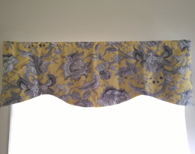 Large Stained Glass Window Valance, Recycled Depression Glass, Vintage ...