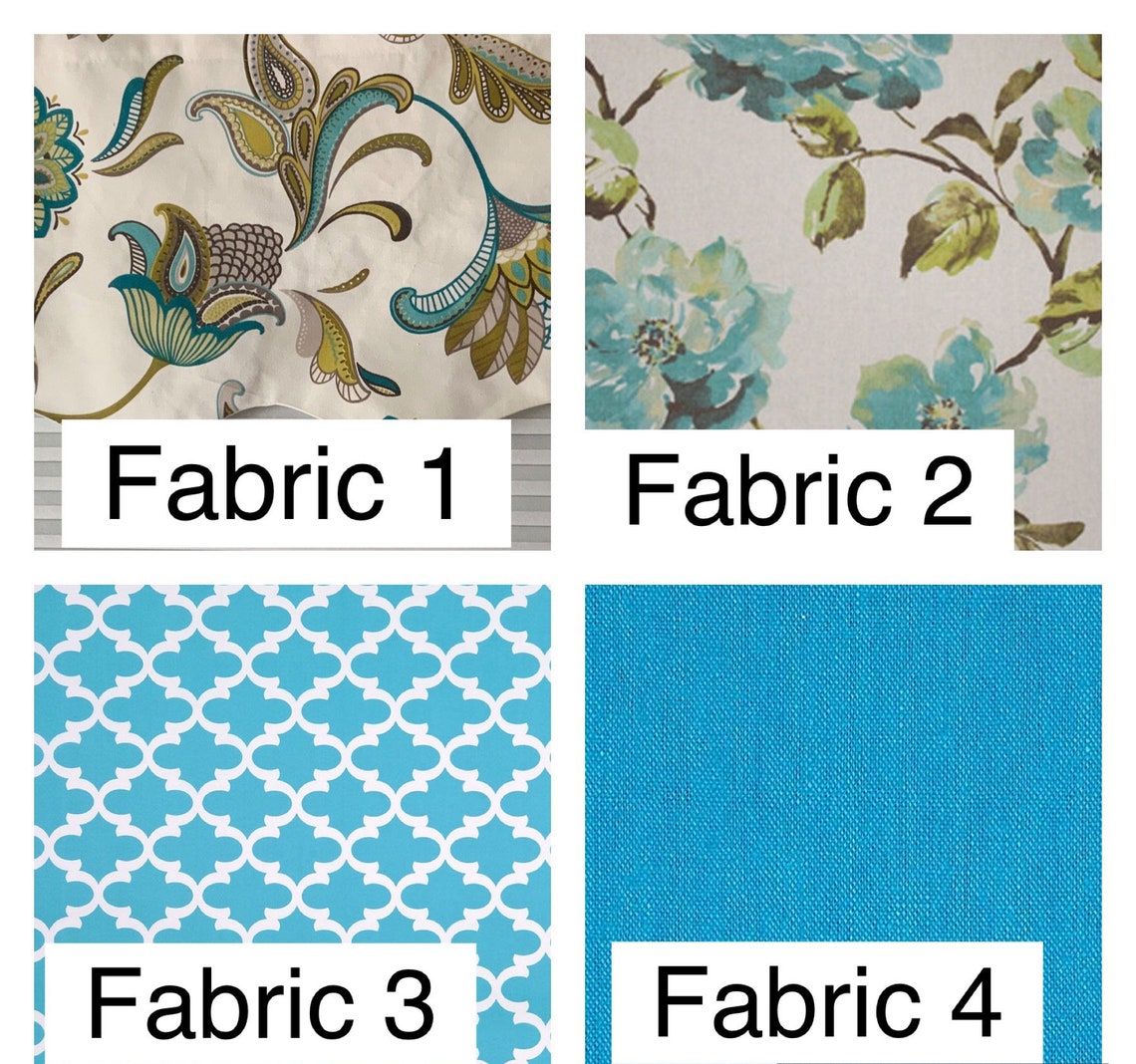 Turquoise Valance Window Valance Scalloped Valance - Etsy