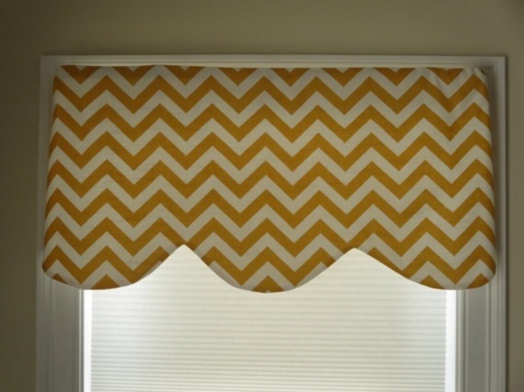 Shaped Lined Valance, up to 50 Inches Wide X 16 Inches Long, Lined ...