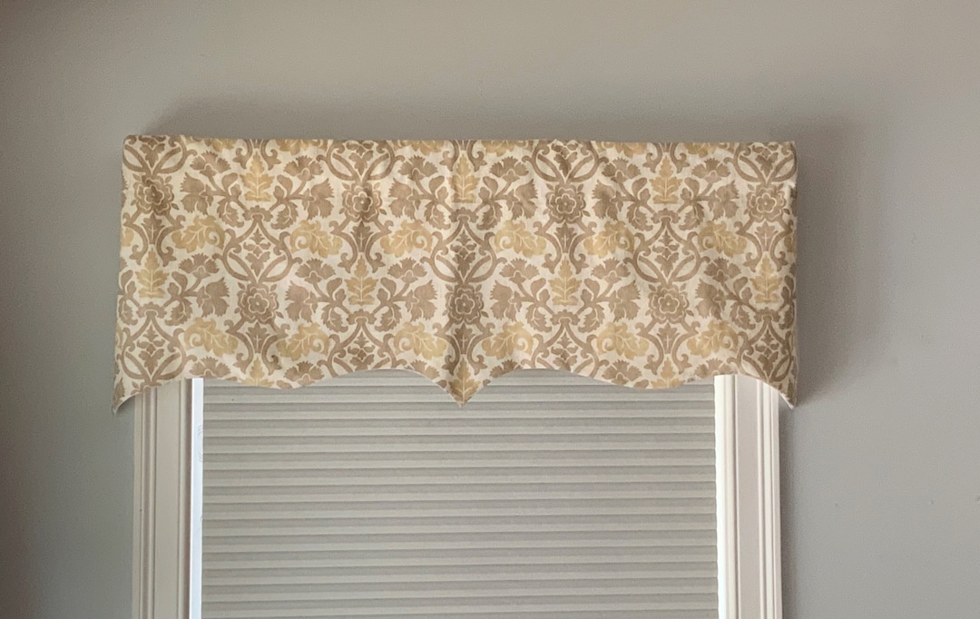 Shaped Window Valance, Custom Made Curtains Valance. Neutral Home Decor ...